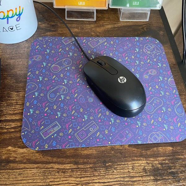 Retro Arcade Carpet Pattern Mousepad | Deskmat | Playmat - Etsy
