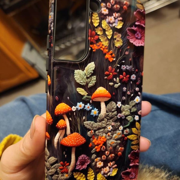 3D Faux Embroidery Holly Phone Case for iPhone 12 13 14 15 16 Mini Plus ...
