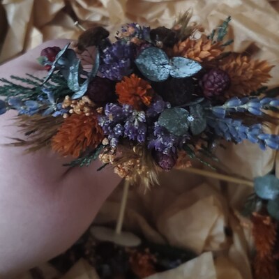 Tiered Cake Pick in Fall Colors, Rustic Dry Flower Cake Decoration ...