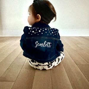 Daisy Flower Smiley Face Custom Demin Jean Jacket Personalized Baby ...