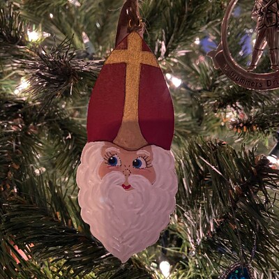 Dutch Netherlands Sinterklaas Santa Claus Ornament Handcrafted Painted ...