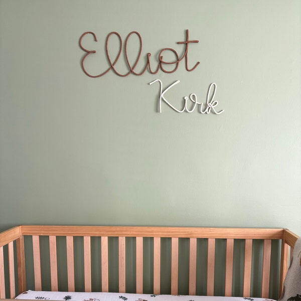 Large Rope Wire Name Sign, Knitted Wire Words, Names, Quotes for Kids ...
