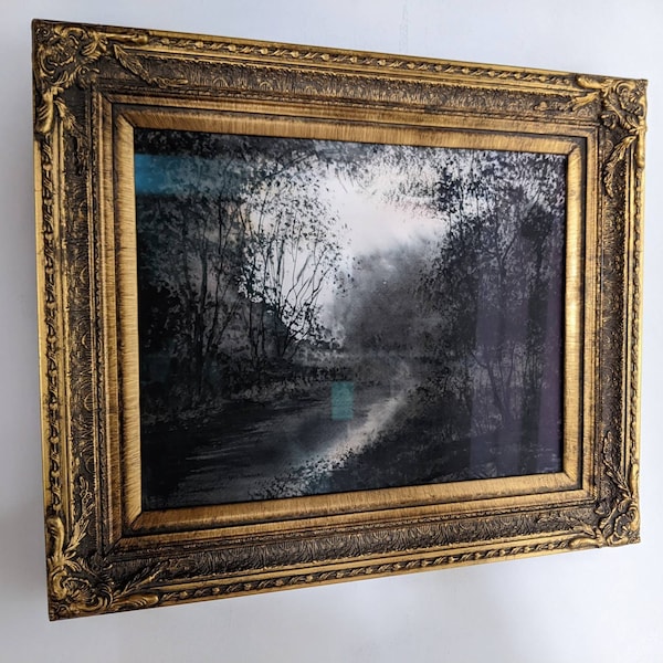 Original Luminist / Tonalist Watercolor Landscape Painting by Andrew ...