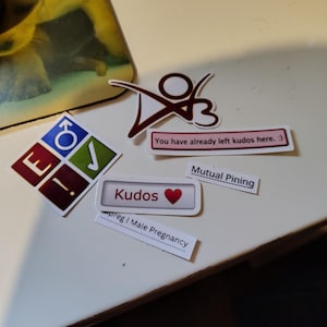 AO3 Sticker Bundle | Fanfic Reader Essentials | Kudos & Tags Vinyl ...
