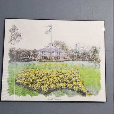 Augusta National Digital Print Office Decor Gift for Him Golf Print ...