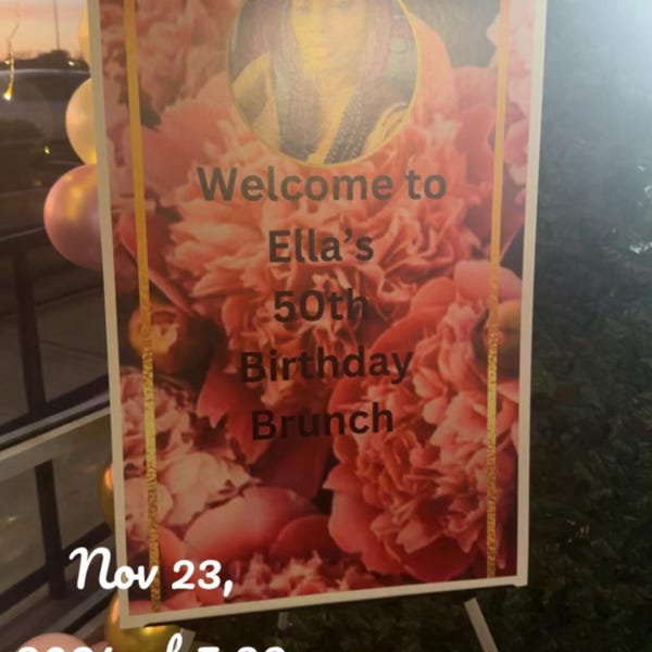 Printable Pink Rose Gold Birthday Welcome Sign, Editable Birthday Sign ...