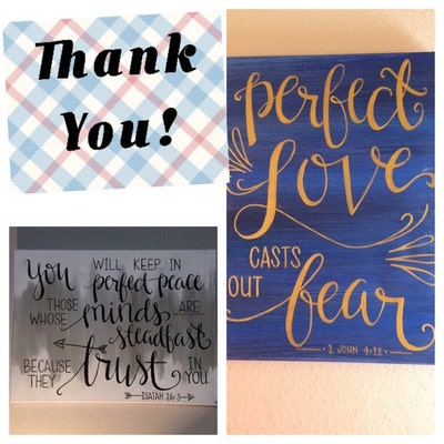 Custom 11x14 Canvas Quote Art Hand-painted Calligraphy - Etsy