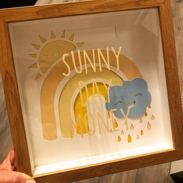 Sun Cloud Rainbow Shadow Box SVG Template, 3D SVG Layered Paper ...