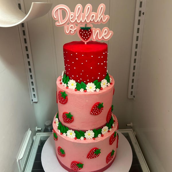 Acrylic Happy 80th Birthday Cake Topper and Name Cake Charm, Gold ...