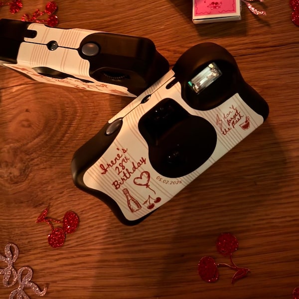 Coquette Wrap for Disposable Camera Bachelorette Party • Label Only ...