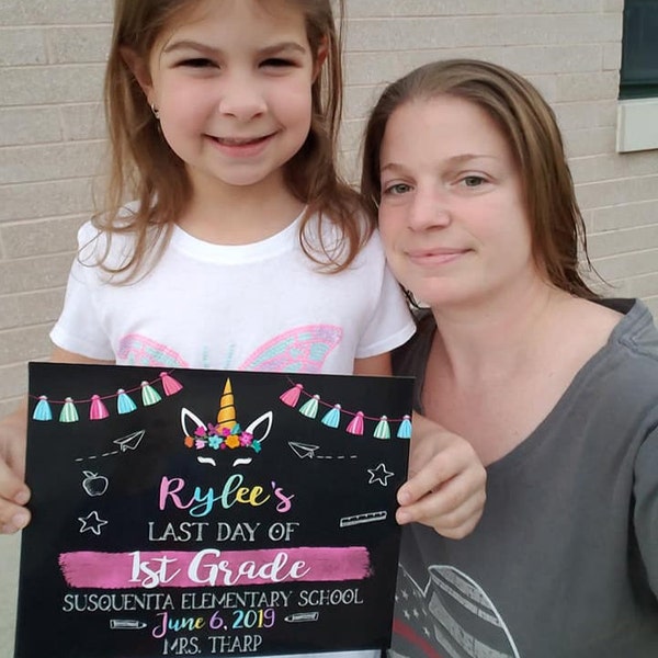 Unicorn Back to School Sign Printable - First Day of School Sign ...