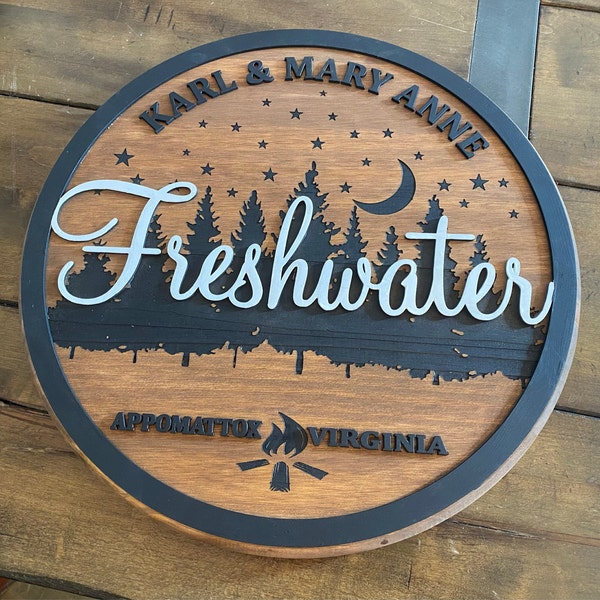 Engraved Camper Sign, Custom Campfire Sign, Welcome to Our Campsite ...