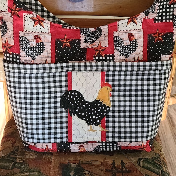 Chicken Tote, Spring Bag, Rooster, Chicken Lover Gift, Mother's Day ...