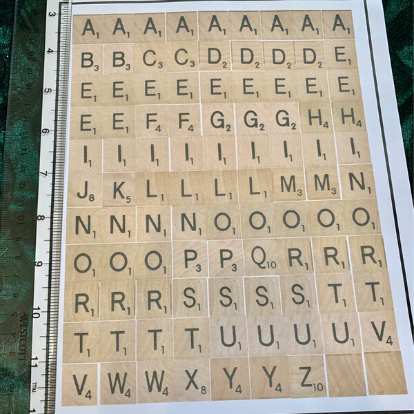 Scrabble Tiles Stickers (complete Set) - Etsy