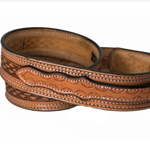 Alligator Ranger Belt Custom Handmade and Custom Silver 4 Piece Buckle ...