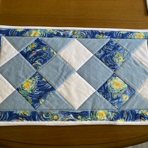 Quilted Table Runner Pattern Random Windows Table Runner - Etsy