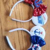 Cruise Minnie Ears, Boat Mickey Ears, Line Mouse Ears Headband, Magical Kingdom Ears, Nautical ...
