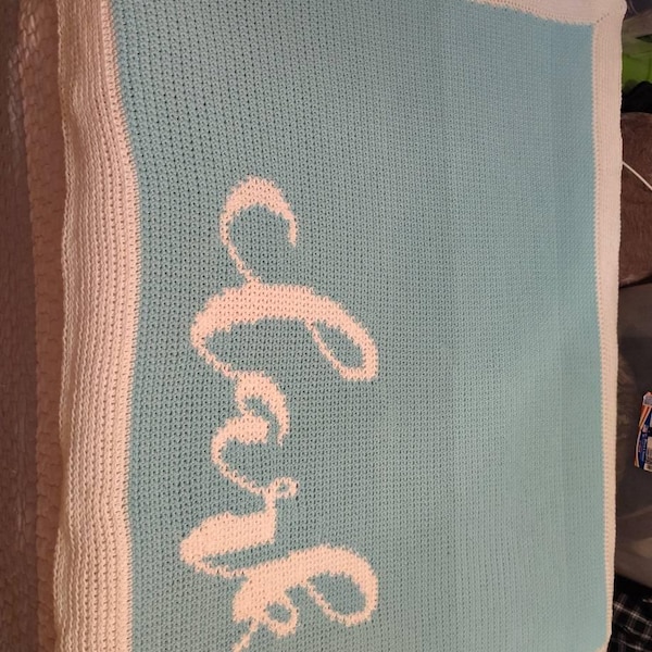 Custom Crochet Name Blanket Pattern, Pdf Crochet Blanket Tutorial, Baby ...
