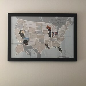 Personalized 50 States Photo Map A Unique USA Travel Collage | Etsy