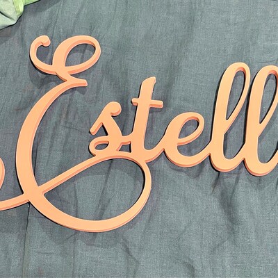 Birthday Backdrop Wood Name Sign Wall Hanging Letters Wooden Wall ...