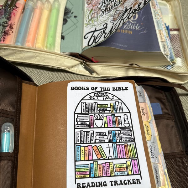 Bible Reading Tracker Sticker- for Bible Journaling and Note Taking ...