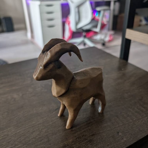 3D Printed Hand-painted Goat of Warding Statue Figure Inspired by ...