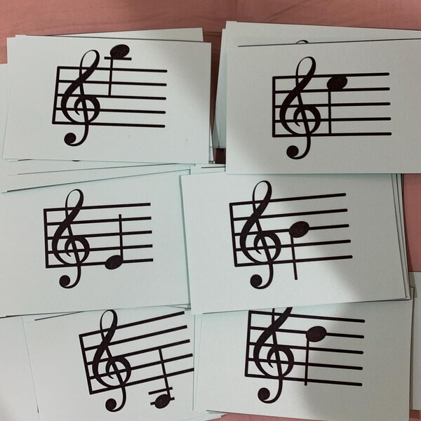 Printable Key Signature Flashcards: Treble and Bass Clef (PDF) - Etsy