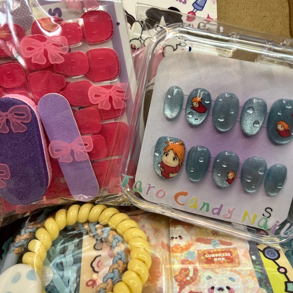 Pikmin Hand-painted Press-on Nails - Etsy