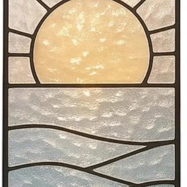 Digital Download PATTERNS, Panel White Lotus Stained Glass Hanging ...