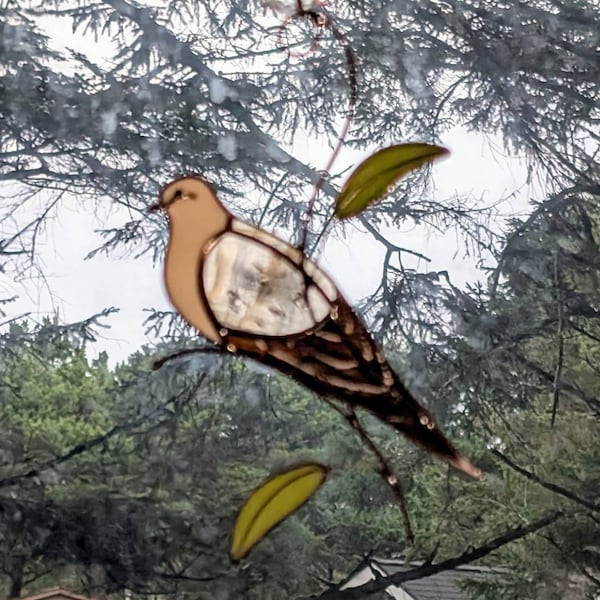 Red Winged Blackbird Stained Glass Window Hangings Christmas Decor ...