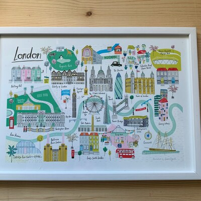 London Map Art Print - Etsy
