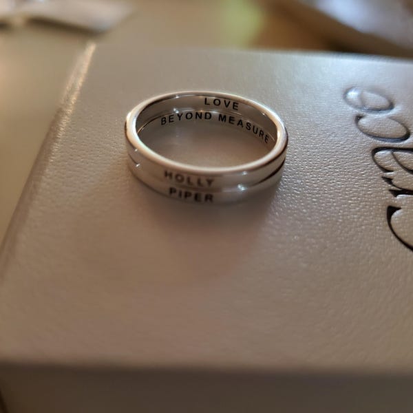 Dainty Stacking Name Ring by Grace Personalized - Custom Engraved ...