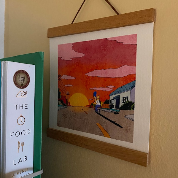 The Simpsons Homer and Marge Sunset Print, Poster Watercolor ...