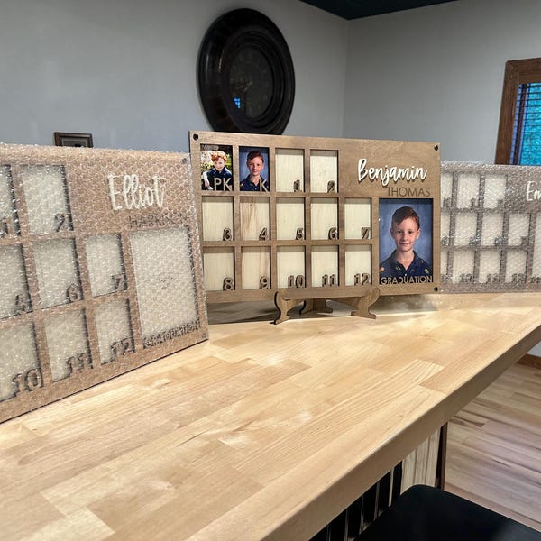 School Years Photo Frame * Pre K Grade 12 to Graduation Picture Frame ...