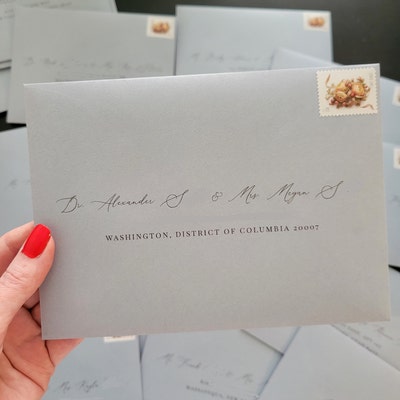 A7 Envelope Addressing, Calligraphy Envelope Address Printing Envelope ...