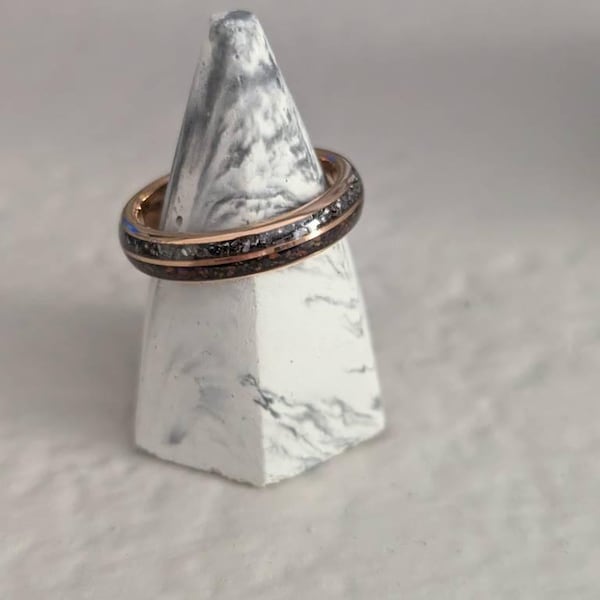 The Cosmo - Nebula Ring, Mens Wedding Ring, Black Tungsten Outer Space ...