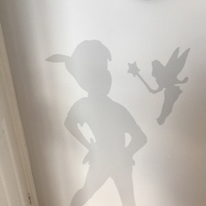 PETER PAN &_TINKERBELL SHADOW Removable Vinyl Wall Decal - Etsy