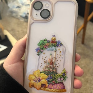 Tangled Kingdom Terrarium Transparent Sticker/ Water Bottle Rapunzel ...