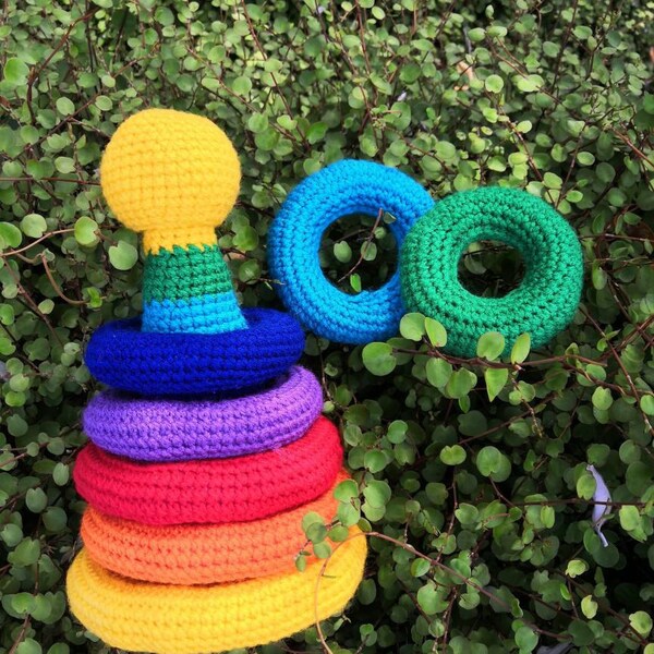 Stacking Toy Crochet Pattern Crochet Rainbow Stacking Toy Pattern ...