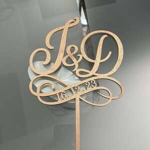 J Cake Topper, Wedding Cake Topper, Cake Toppers for Wedding, Rustic ...