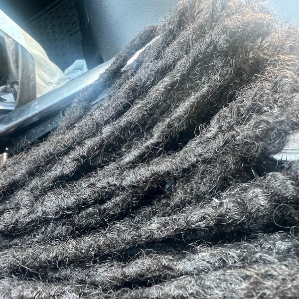 Intaloc Curly Tips Dreadloc Extensions 100% Human Hair Interlocked Locs ...