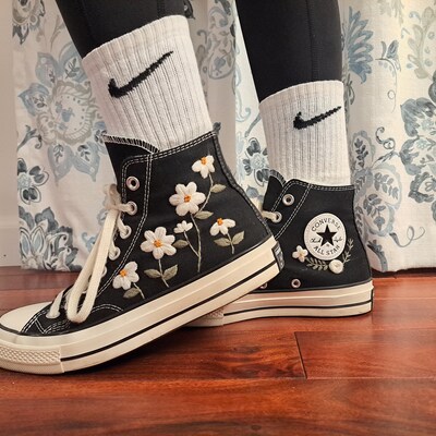 Custom Embroidered Converse High Tops/ Custom Converse Chuck Taylor ...