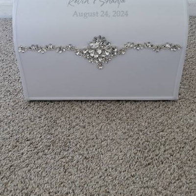 Card Box Royal Blue and Silver Wedding, Personalized, Card Box for ...