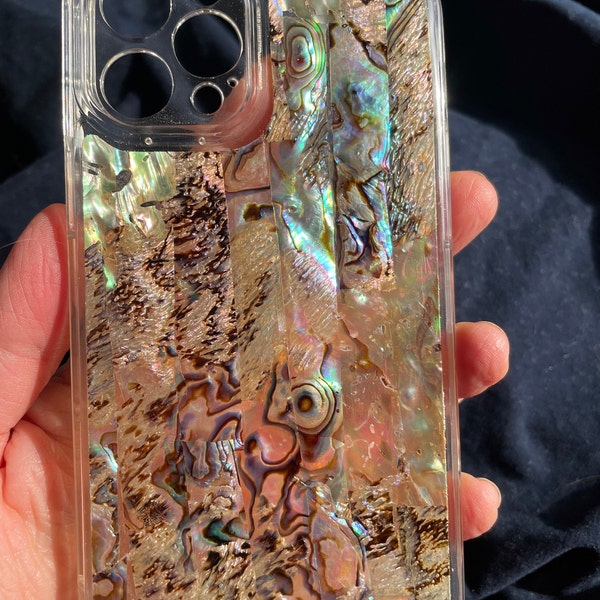 Abalone Shell Phone Case Iridescent Cover for iPhone 16 15 14 13 12 11 Pro Max /16pro/16promax ...