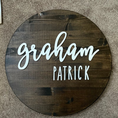Custom Name Sign With First & Middle Names, Personalized Handwritten ...