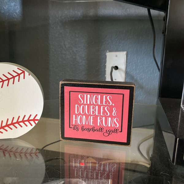 Baseball Decor, Spring Decor, Baseball Sign, Tiered Tray Decor, Mini ...