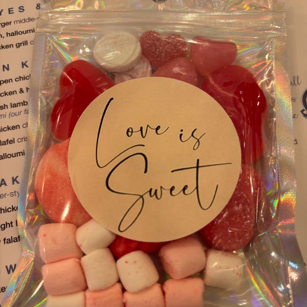 Pre Filled Wedding Sweet Bags | LOVE IS SWEET | Kids Party Bags ...