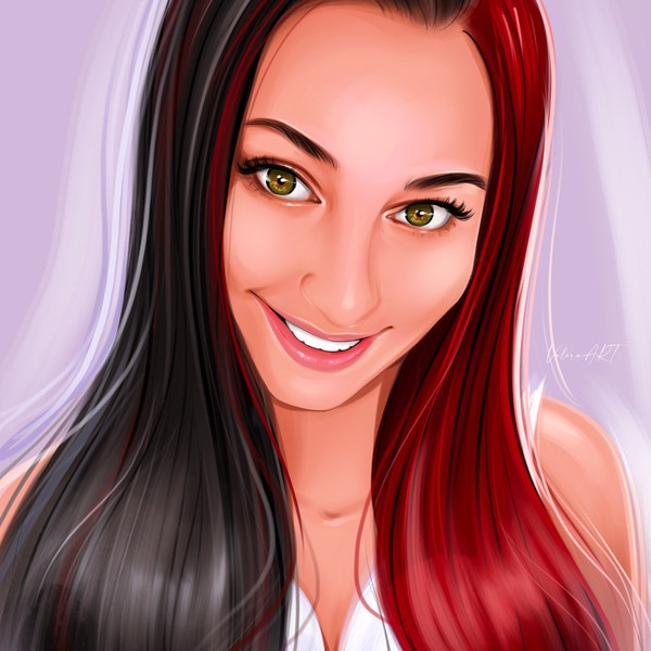 Custom Digital Portrait, Headshot Portrait, Portrait From Photo ...