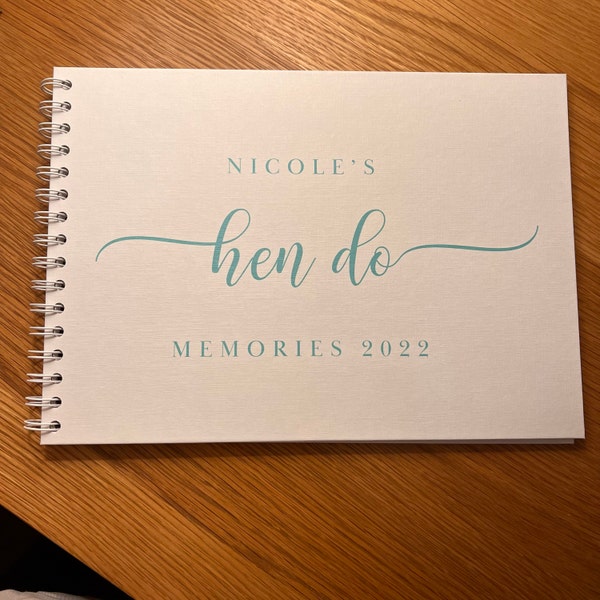 Personalised Hen Do Classic Design Guest Book Scrapbook | Hen Party ...