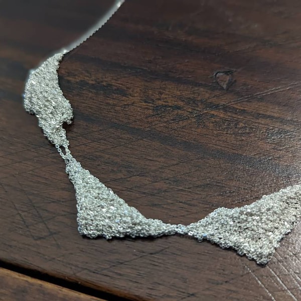 Extra Long Wedding Necklace for Bride, Sterling Silver Necklace for ...